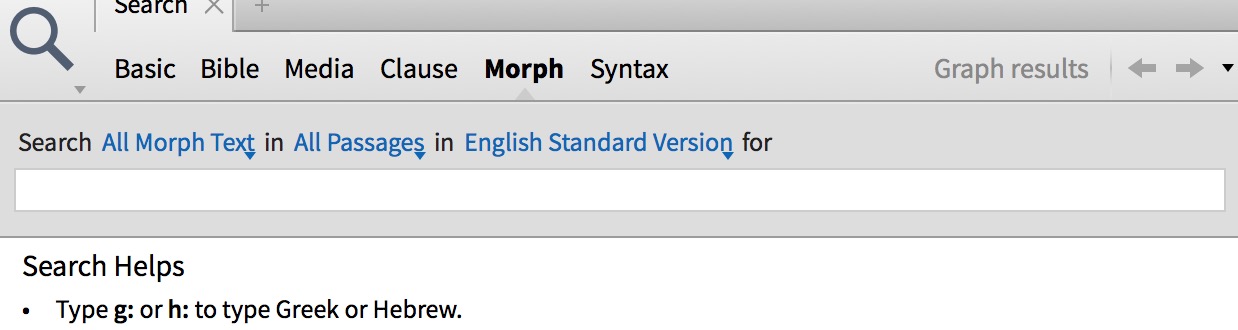 Where's the specific morphology in my Morph search - Logos Community